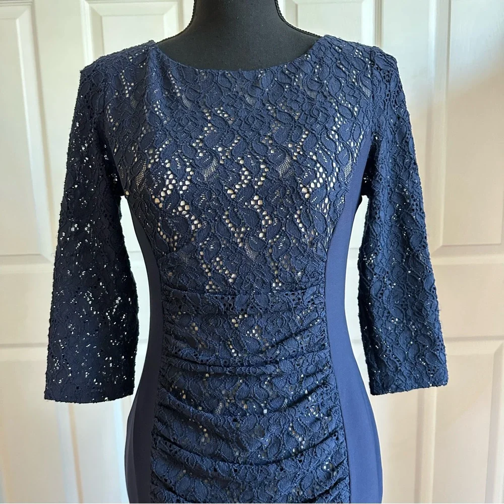 Phase Eight | Dresses | Phase Eight Navy Lace Stretch Bodycon Cocktail ...